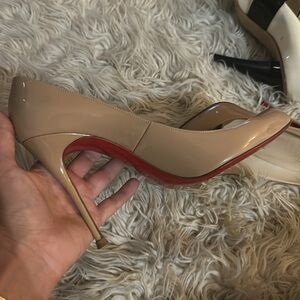Christian Louboutin | Shoes | Christian Louboutin Nude Patent Toe ...